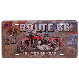 Amerikaans nummerbord - Route 66 Motor Rood - The Mother road - Metalen ...