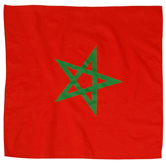 Zakdoek / Bandana van Marokkaanse vlag - 54x54cm kopen? Bestel Zakdoek ...